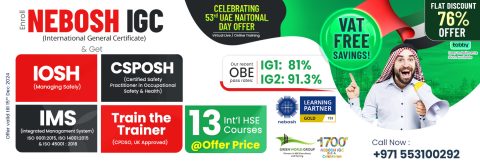 NEBOSH IGC Online Course Training (Students from Abu Dhabi, Dubai & Rest of UAE can join Nebosh ...