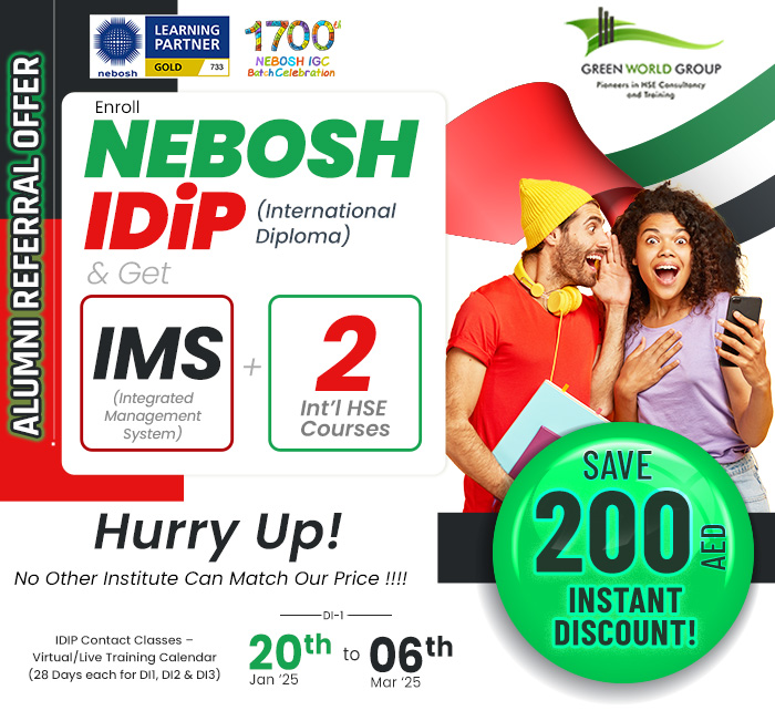 NEBOSH International Diploma (IDIP) Course in Dubai | Green World Group