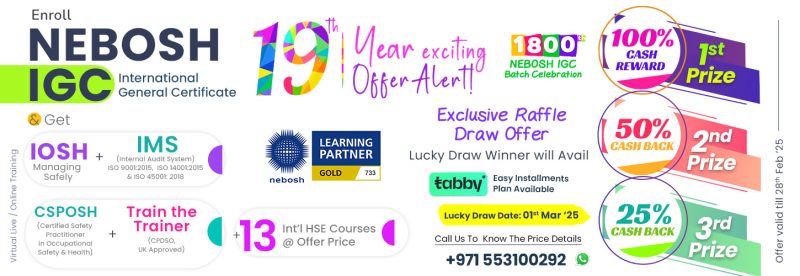 NEBOSH IGC Online Course Training (Students from Abu Dhabi, Dubai & Rest of UAE can join Nebosh ...