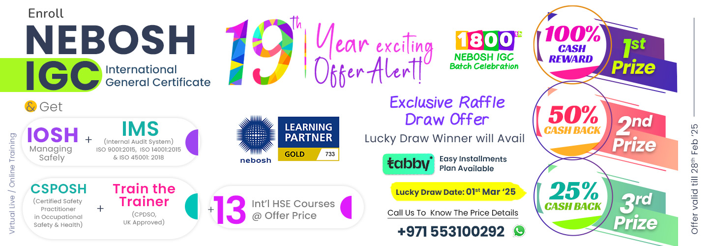 NEBOSH IGC Online Course Training (Students from Abu Dhabi, Dubai & Rest of UAE can join Nebosh ...